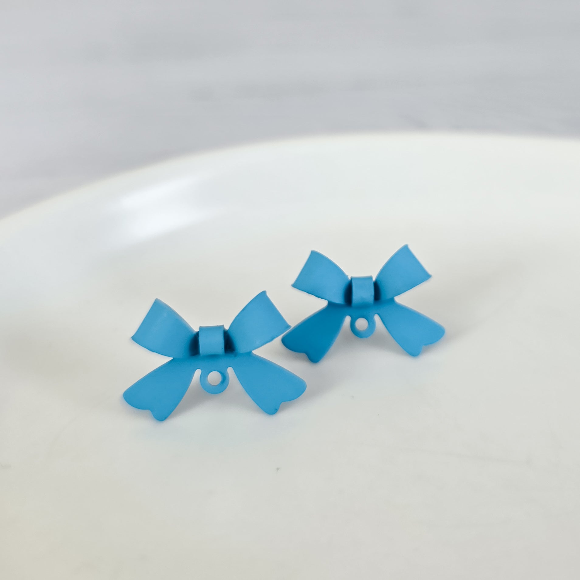 Capri Blue Stainless Steel Bow Stud Connector, 10 Pieces, Bow #64 ...