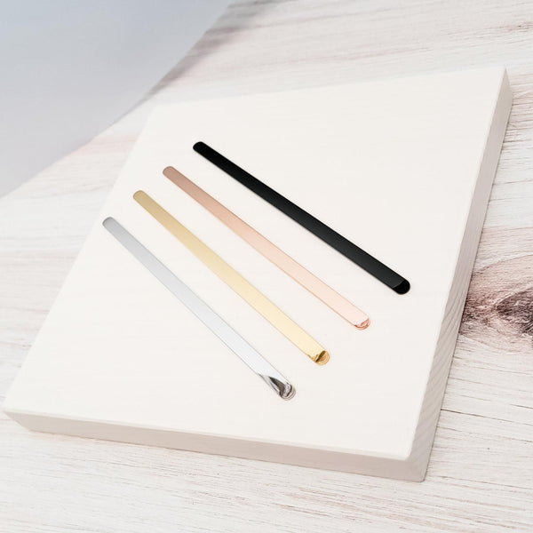Classic 1/4" Flat Bangle Blank (Silver, Gold, Rose Gold, or Black), 1 ...